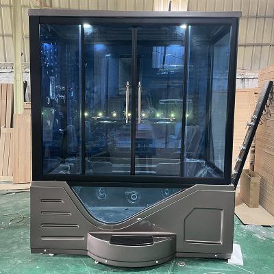 China Tempered Glass Steam Shower Bathroom Luxury Surfing Whirlpool Massage With Jaucczi Bathtub for sale