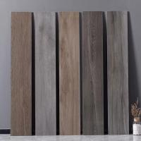 China 200x1200mm Glazed Matt Wood Grain Porcelain Tile Brown Grey Indoor Wooden Look Antique for sale