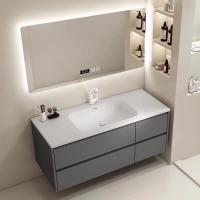 China Modern Bathroom Vanity Cabinet Set Stone Slate Basin Customized Size for sale