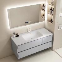 China Modern Bathroom Vanity Cabinet Set Stone Slate Basin Customized Size for sale