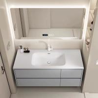 China Modern Bathroom Vanity Cabinet Set Stone Slate Basin Customized Size for sale
