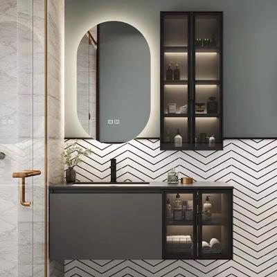 China Top Carrara Bathroom Vanity Units Curved White Genuine Marble Color for sale