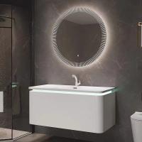 China Luxury Hotel Modern Bathroom Vanity Mirror Cabinet Single Sink Wall Hanging Type for sale