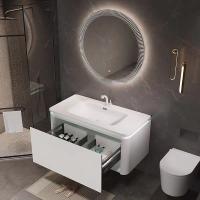 China Luxury Hotel Modern Bathroom Vanity Mirror Cabinet Single Sink Wall Hanging Type for sale