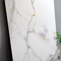 China 600x1200mm Calacatta White Gold Marble Tiles Living Room Flooring Tiles for sale