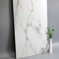 China 600x1200mm Calacatta White Gold Marble Tiles Living Room Flooring Tiles for sale