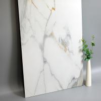China 600x1200mm Calacatta White Gold Marble Tiles Living Room Flooring Tiles for sale