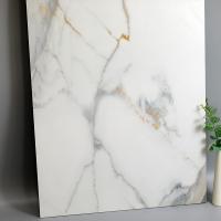China 600x1200mm Calacatta White Gold Marble Tiles Living Room Flooring Tiles for sale