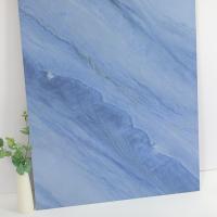 China 600x1200mm Porcelain Marble Slab Tile Hotel Blue Polished Ceramic Tile for sale