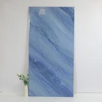 China 600x1200mm Porcelain Marble Slab Tile Hotel Blue Polished Ceramic Tile for sale