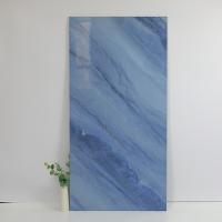 China 600x1200mm Porcelain Marble Slab Tile Hotel Blue Polished Ceramic Tile for sale