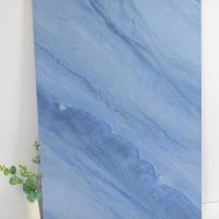 China 600x1200mm Porcelain Marble Slab Tile Hotel Blue Polished Ceramic Tile for sale