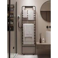 China SUS304 Stainless Steel Floor Standing Ladder Bathroom Electric Heated Towel Drying Rack for sale