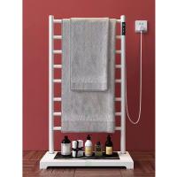 China SUS304 Stainless Steel Floor Standing Ladder Bathroom Electric Heated Towel Drying Rack for sale