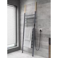 China SUS304 Stainless Steel Floor Standing Ladder Bathroom Electric Heated Towel Drying Rack for sale