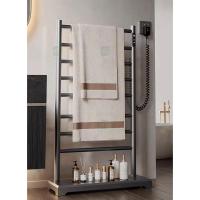 China SUS304 Steel Black Floor Free Standing Towel Warmer Hot Towel Warmer Rack for sale