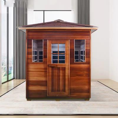 China Garden Cabin Outdoor Steam Sauna , Outdoor Wooden Sauna Room for sale