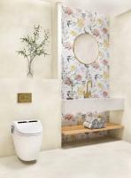 China Grade AAA Toilet Flower Tile , 600x1200mm Background Wall And Wall Tile for sale