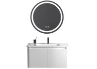 China Wall Mounted Wash Basin Vanity Cabinet Waterproof For Bathroom for sale