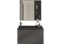 China Metal Black Wall Mounted Bathroom Vanity EDM / OEM Available for sale