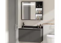 China Metal Black Wall Mounted Bathroom Vanity EDM / OEM Available for sale