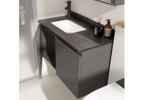 China Metal Black Wall Mounted Bathroom Vanity EDM / OEM Available for sale