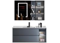 China MDF boards Bathroom Basin Units , ISO9001 Bathroom Single Sink Vanities for sale