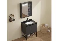 China Acrylic Finish Bathroom Vanity Units Cabinet Solid Color With Drawer for sale