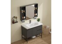 China Acrylic Finish Bathroom Vanity Units Cabinet Solid Color With Drawer for sale