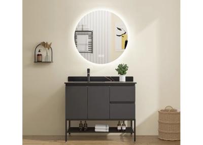 China Acrylic Finish Bathroom Vanity Units Cabinet Solid Color With Drawer for sale