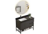 China Acrylic Finish Bathroom Vanity Units Cabinet Solid Color With Drawer for sale