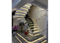 China Marble Look 1200x300x170 Porcelain Stair Tiles Non Slip Exterior Floor for sale