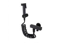 China Square High Pressure Solid Brass Bathroom Toilet Bidet Sprayer New Matte Black for sale