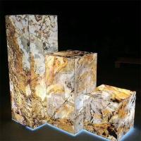 China Backlit Lighting Translucent Natural Stone Big Marble Slab Luxury Beautiful for sale