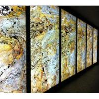 China Backlit Lighting Translucent Natural Stone Big Marble Slab Luxury Beautiful for sale