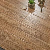 China Imitate Solid Wooden Texture Straight Edges Full Body Porcelain Tiles Wear Resistant for sale