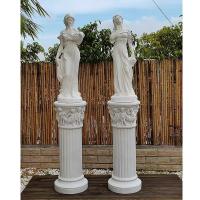 China Outdoor Garden Decoration Lady Marble Stone Sculpture Life Size for sale