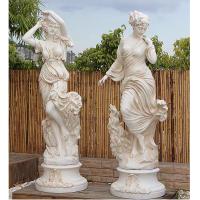 China Outdoor Garden Decoration Lady Marble Stone Sculpture Life Size for sale