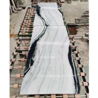 China Black Veins White Marble Panda White Wall Flooring Stairs Natural Marble Stone Slab for sale
