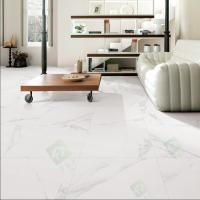 China Hotel Anti Slip Glossy Glazed Marble Tiles Full Body White Color Wear Resistant for sale