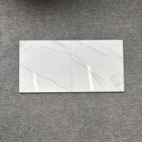 China Hotel Anti Slip Glossy Glazed Marble Tiles Full Body White Color Wear Resistant for sale