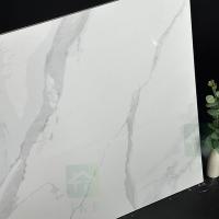 China White Marble Look High Glossy Porcelain Floor Tiles 60x60cm Anti - Fouling for sale