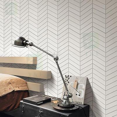 China Morden Fish Bone Marble Mosaic Background Wall Tiles For Living Room for sale