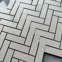 China Morden Fish Bone Marble Mosaic Background Wall Tiles For Living Room for sale