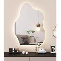 China Irregular Cloud Shaped Wall Hanging Decor Mirror Smart Led Wall Mirror For Bathroom for sale