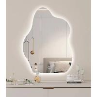 China Irregular Cloud Shaped Wall Hanging Decor Mirror Smart Led Wall Mirror For Bathroom for sale