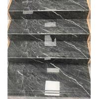 China 1200*470mm Marble Look Porcelain Tiles Full Body Polished Glazed Floor Stair Step Tiles for sale
