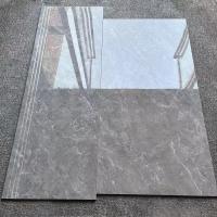 China 1200*470mm Marble Look Porcelain Tiles Full Body Polished Glazed Floor Stair Step Tiles for sale