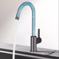 China Matte Black Goose Neck Kitchen Faucet Single Hole Stainless Steel Taps for sale