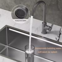 China Matte Black Goose Neck Kitchen Faucet Single Hole Stainless Steel Taps for sale